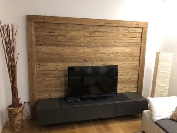 Spannende Tv Wand Altholz Bild